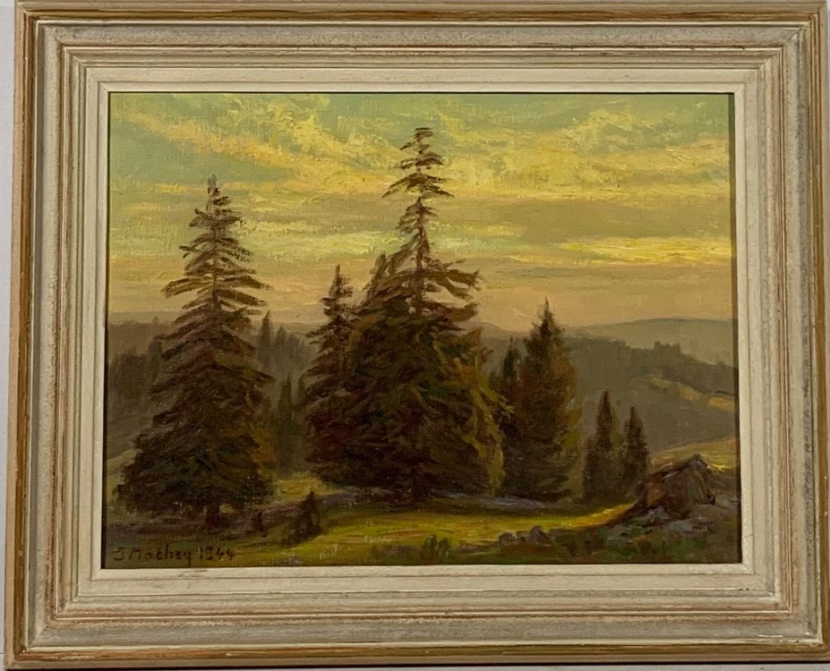 Jacques Mathey (1883-1973) Berglandschaft Gemälde (Usato) a Root per ...