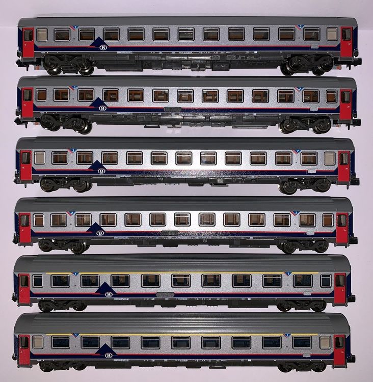 Fleischmann Spur N 6x Belgische Eurofimawagen Memling SNCB | Kaufen auf ...