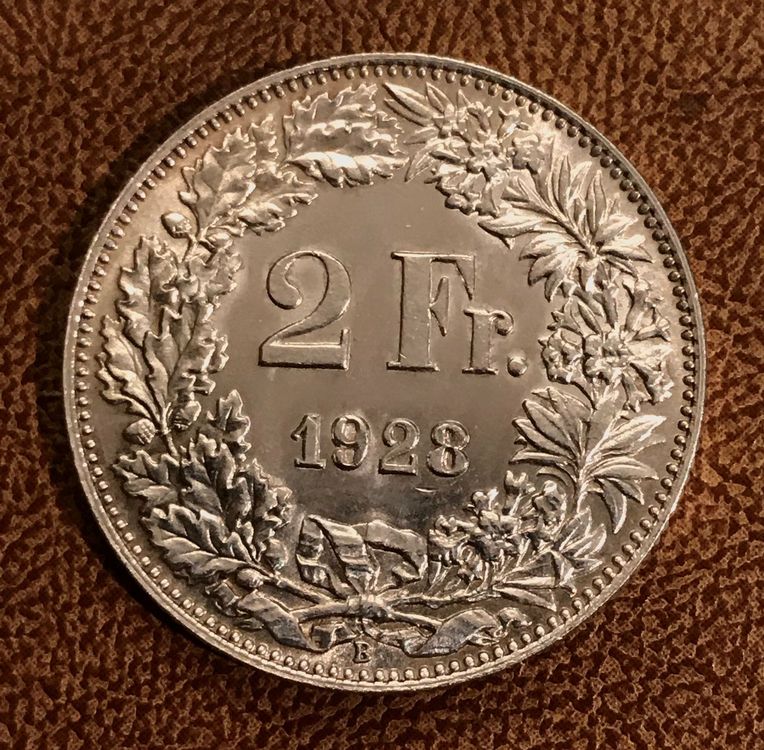 2 Franken Silber Jahrgang 1928 VZGL | Kaufen auf Ricardo