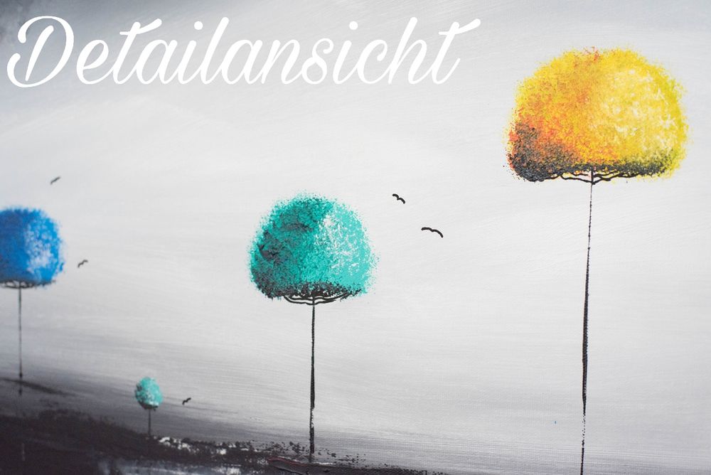 Acrylbild Bäume Natur "endless" schwarz weiss bunt (Neu (gemäss Beschreibung)) in Rheinau für ...