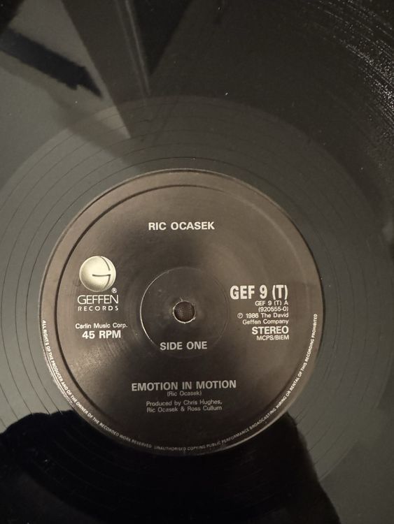 Ric Ocasek - Emotion in Motion - 12" Maxi (Gebraucht) in Rorbas für CHF ...