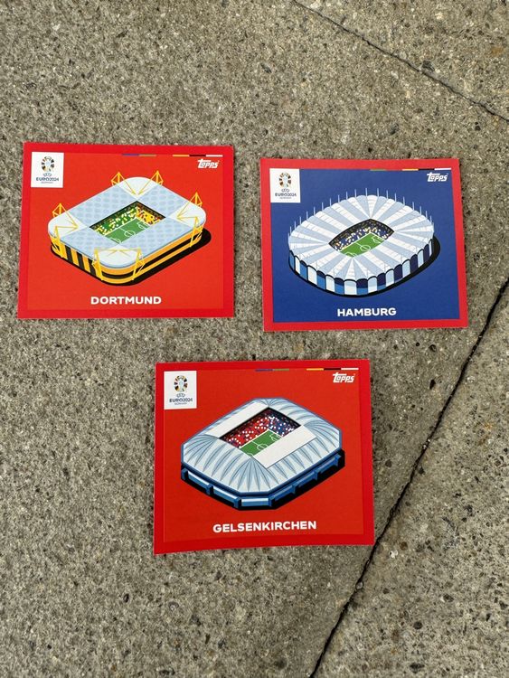 EM 2024 - TOPPS Sticker - EURO 3 / 6 / 7 - Stadion - NEU | Kaufen auf ...
