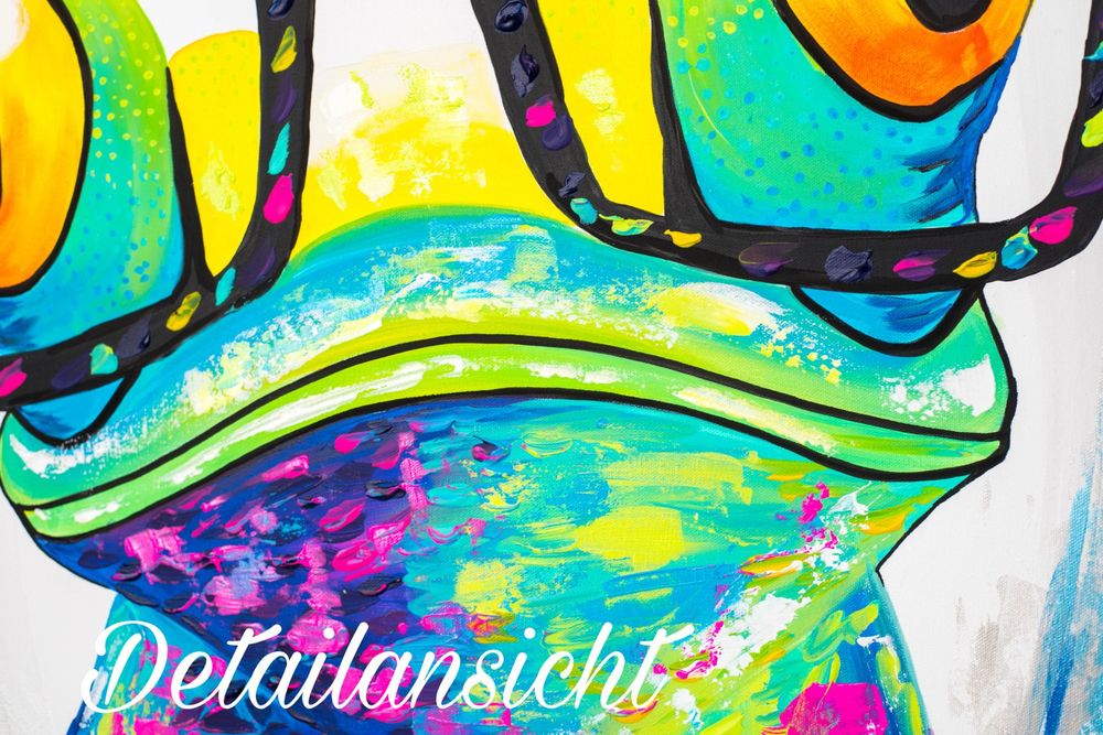 Acrylbild Pop Art Frosch Brille bunt Street art (Neu und originalverpackt) in Rheinau für CHF ...