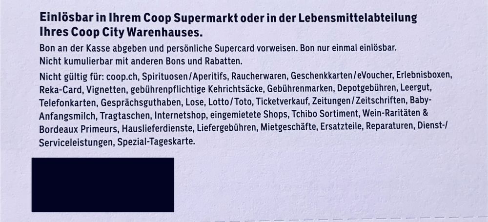 Gültig bis 2025 -> Coop +1000 Superpunkte ab CHF 100.- (Neu (gemäss Beschreibung)) in Nunningen ...