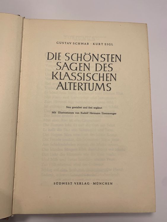 Die schönsten Sagen des klassischen Altertums | Acheter sur Ricardo
