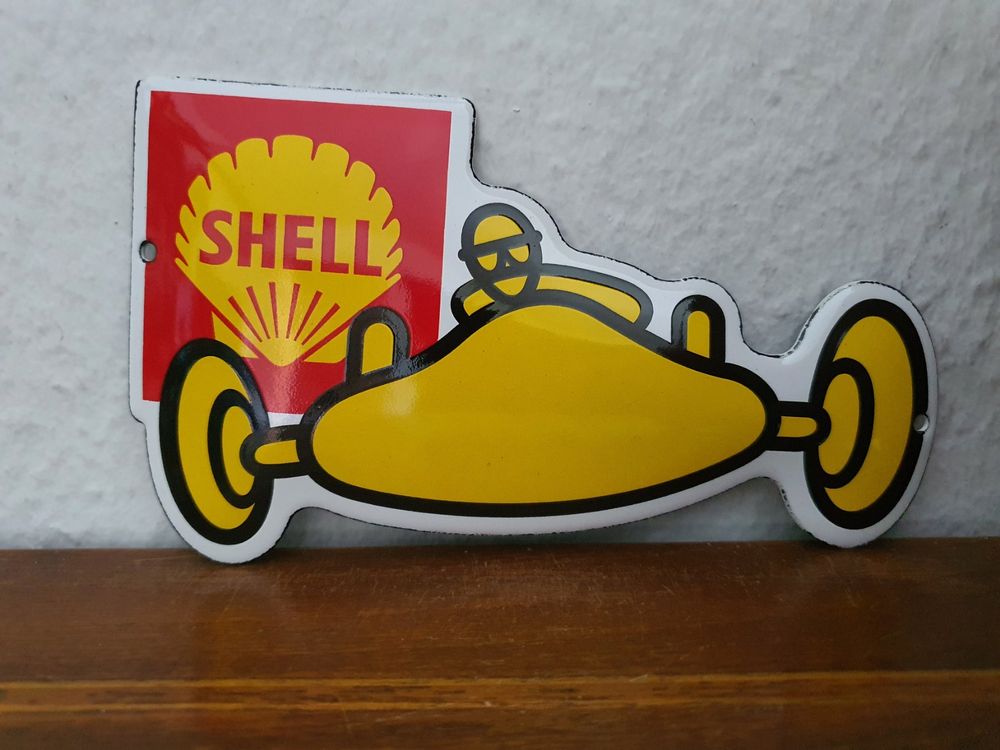 Emailschild Shell Motor Oil Emaille Schild Reklame Retro (Neu (gemäss ...