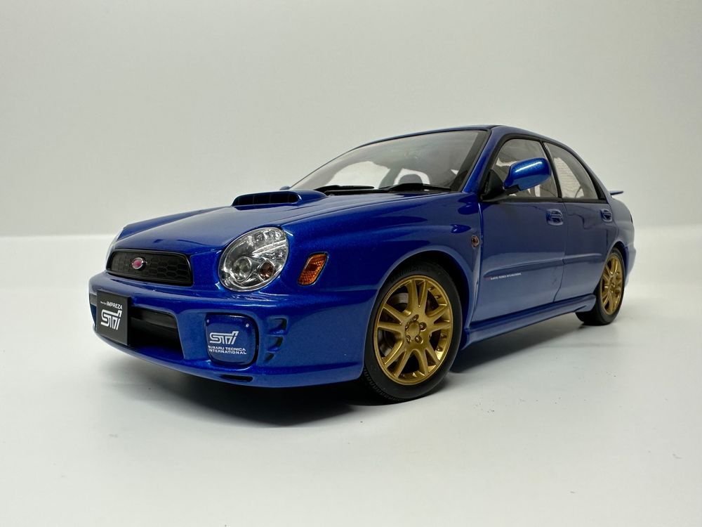 Subaru Impreza WRX STi 1:18, blue, New Age, Bugeye, AutoArt | Kaufen auf Ricardo
