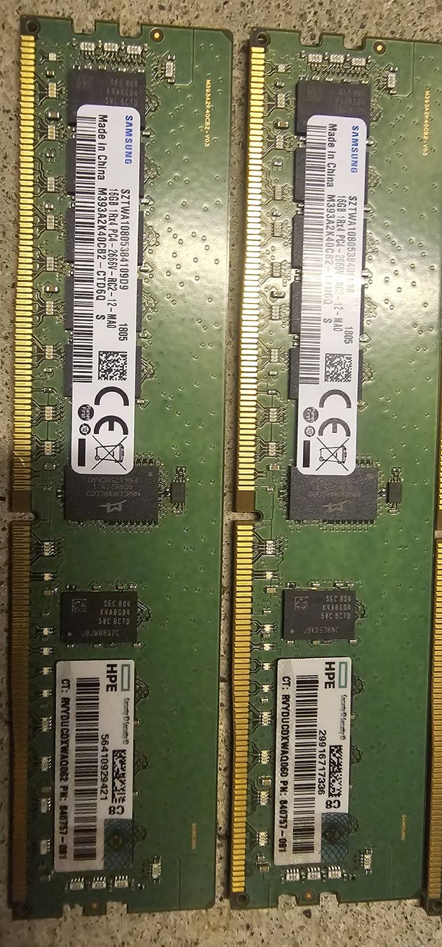 Samsung DDR4 16GB 1Rx4 PC4-2666V RC2 12 ECC RAM top zustand (Gebraucht ...