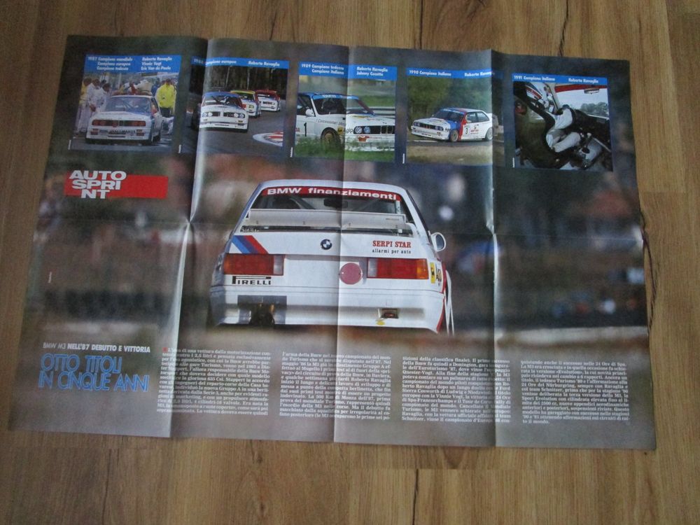 BMW M3 E-30 DTM POSTER ROBERTO RAVAGLIA ANTIK 90ER (Gebraucht) in ...