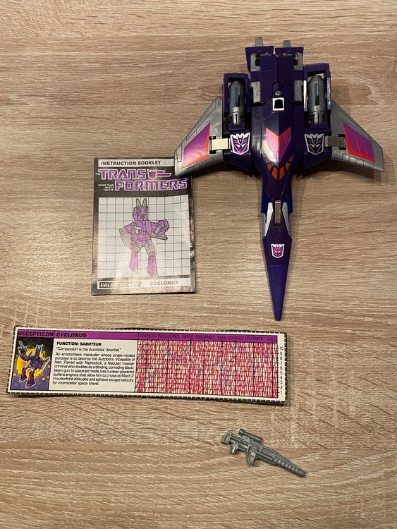 Transformers G1 Cyclonus Figur komplett (Gebraucht) in latterbach für ...