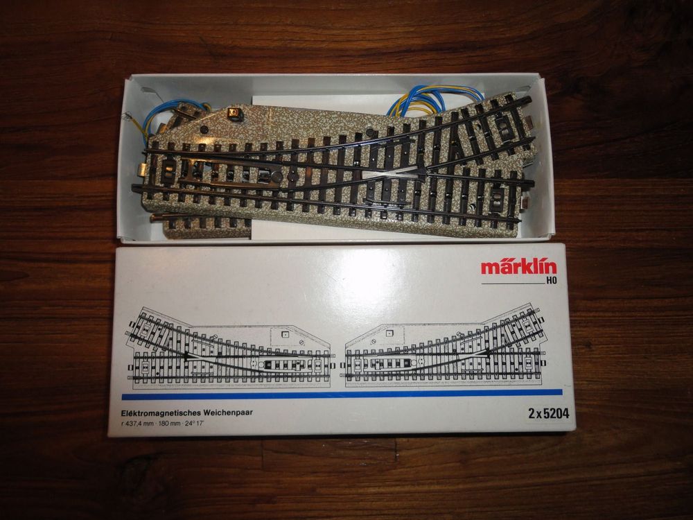 1 Paar elek. Weichen Märklin HO 5204 OVP (Neu (gemäss Beschreibung)) in ...