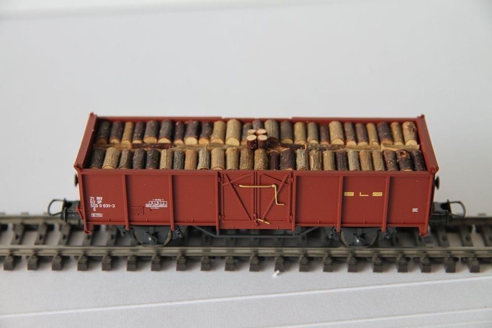 BLS, offener Güterwagen E, Roco, Holzladung, HO, AC, Neu | Kaufen auf ...