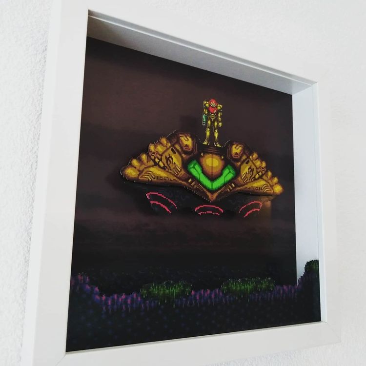Super Metroid Gunship Shadow Box Diorama (SNES) (Neu (gemäss ...