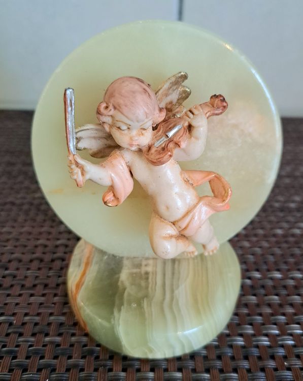 Chérubin décoratif vintage sur socle onyx Italie 50-60s (D'occasion) à ...