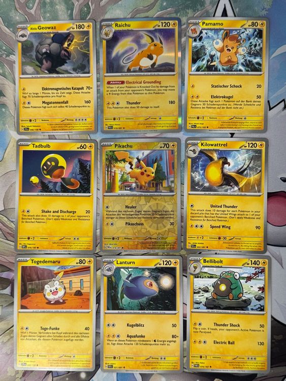Pokémon Karten Set Typ Elektro (Gebraucht) in Thun für CHF 2 – mit ...
