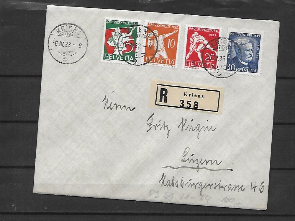 PJ Satzbeleg 1932 Kat: CHF 100.- | Kaufen auf Ricardo