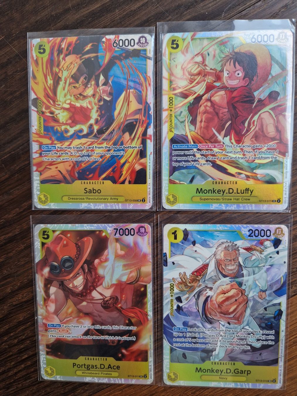 One Piece Card - ST13 SR Set: Luffy, Ace, Sabo & Garp (EN) (Gebraucht ...