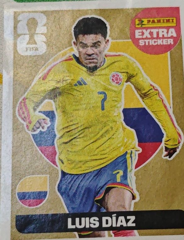 Panini Extra Sticker Gold Luis Díaz Kolumbien guter Zustand (Neu ...