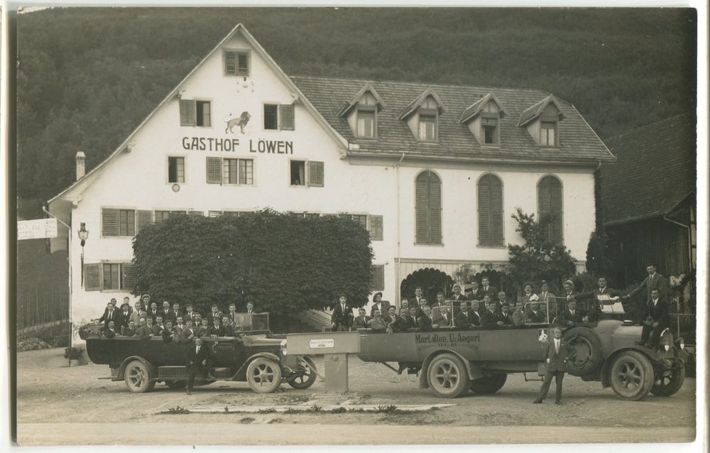 Ak Zg Zh Mart Jten U Aegeri Bus 1930 Gasthof Löwen Hausen Aa Kaufen