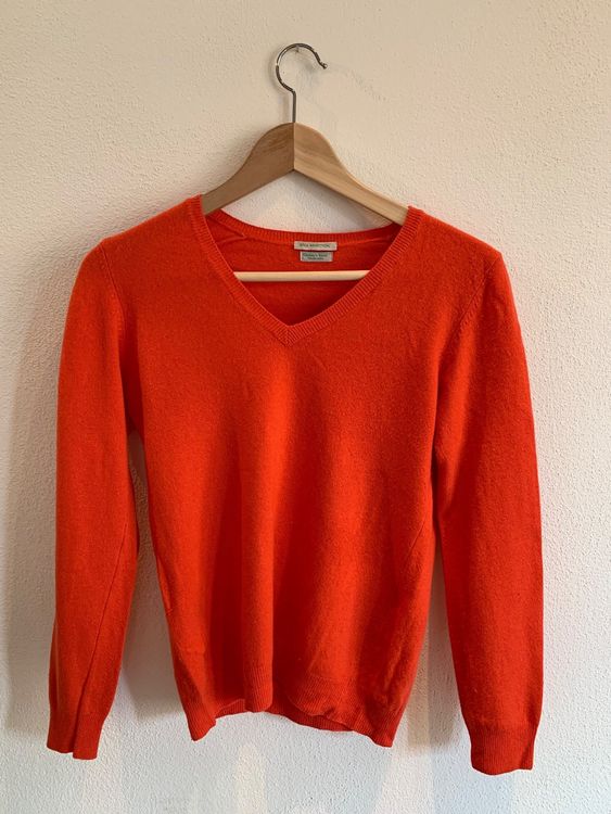 United Colora of Benetton roter Kaschmirpullover Größe S (Gebraucht) in ...