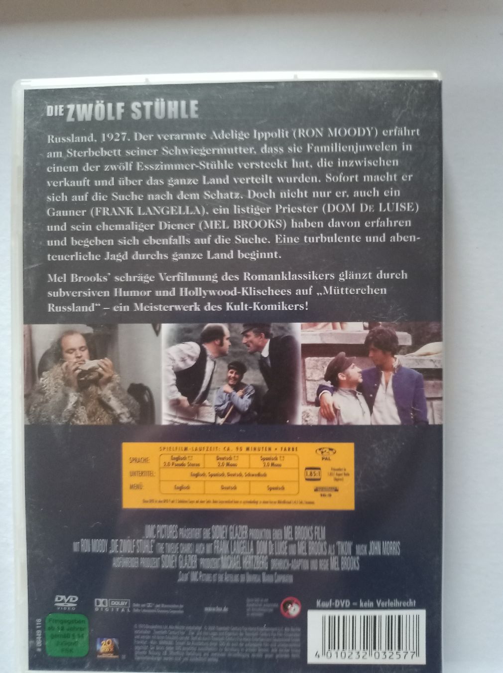 DVD: Die Zwölf Stühle - Mel Brooks Film - Lustig! (Gebraucht) in Tann ...