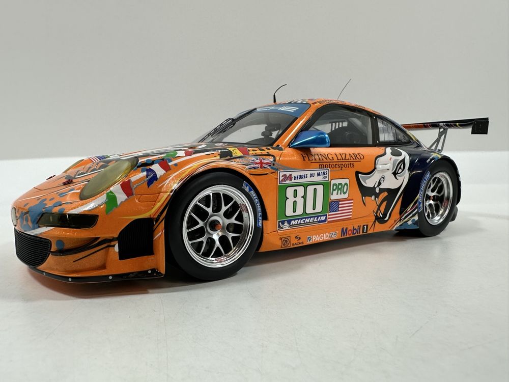 Porsche 911 997 GT3 RSR 1:18 Flying Lizard,Bergmeister,SPARK (Gebraucht ...