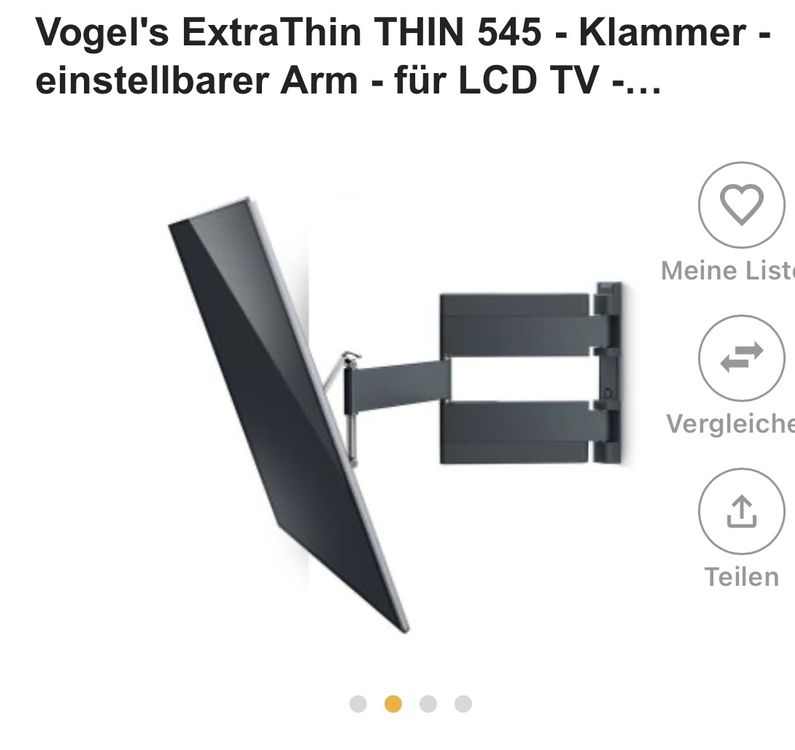 Supporto TV girevole Vogel's THIN 545, nuovo (Neu (gemäss Beschreibung)) in Wetzikon ZH für CHF ...