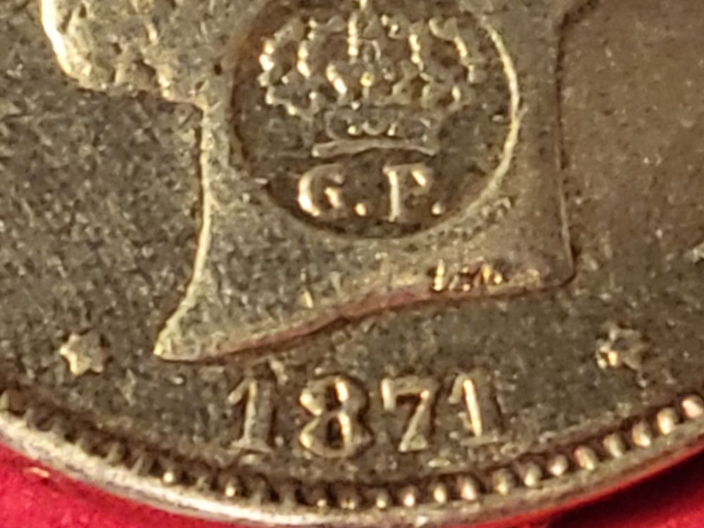 Rare Pieces 1871 Silver Espania Portogal A Identifier Top | Kaufen auf ...