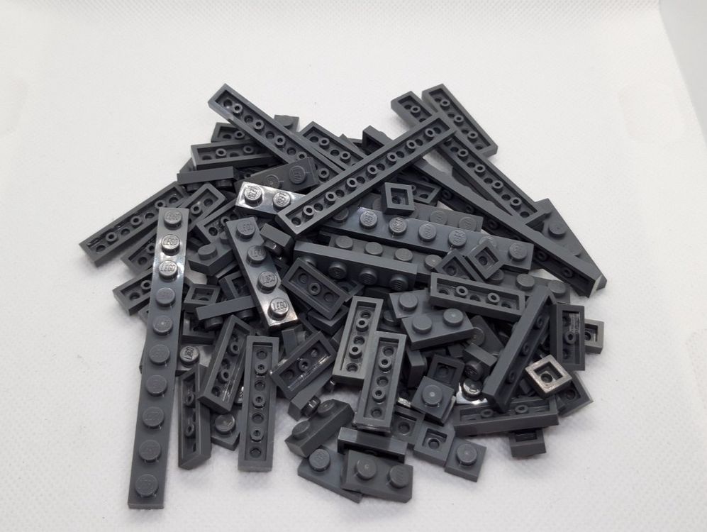 Lego 125 Stk. versch. Platten (dark stone grey) | Kaufen auf Ricardo