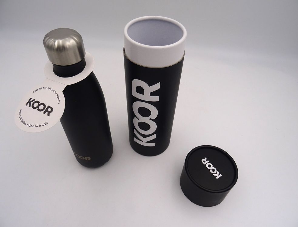 KOOR Isolier-Trinkflasche 500ml, schwarz | Kaufen auf Ricardo