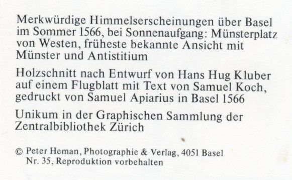 Basel BS - Merkwürdige Himmelserscheinungen über BS 1566 | Kaufen auf ...