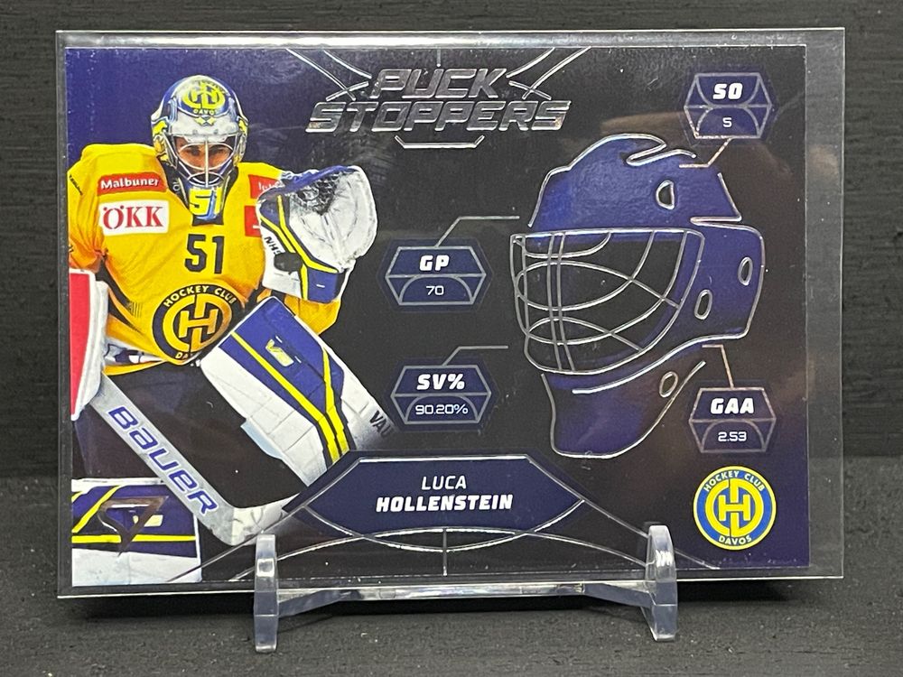 Luca Hollenstein Puck Stoppers Karte 24/25 Davos (Neu (gemäss ...