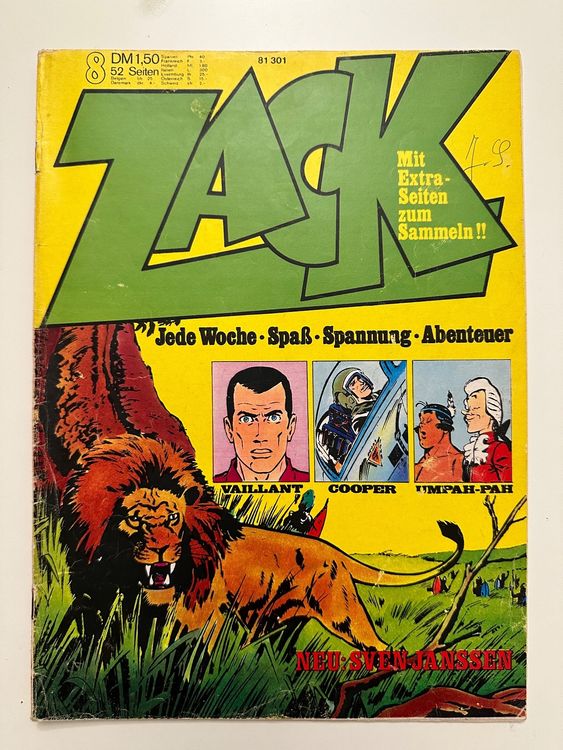 Rarität Zack Comics 8 von 1973 (Gebraucht) in Münsingen für CHF 6 – mit ...