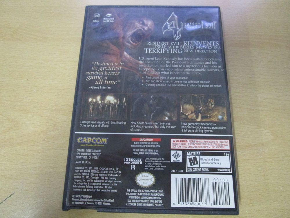 Resident Evil 4 Game Cube NTSC/US Import (Gebraucht) in Goldau für CHF ...