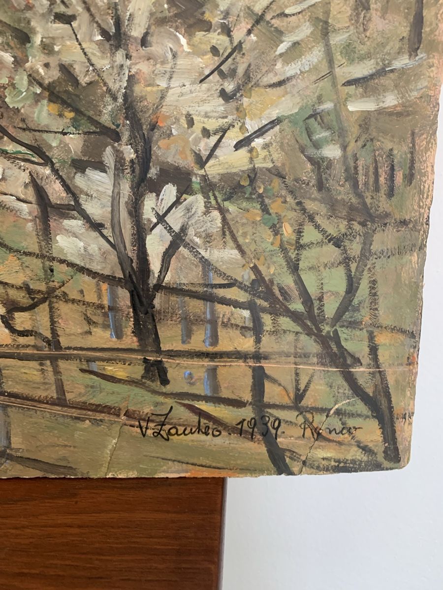 Ugo Zaccheo, Ronco sopra Ascona (olio su cartone, 69x55cm) (Gebraucht ...