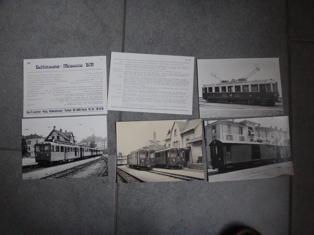 34 Bellinzona - Mesocco BM, AK-Serie Ernst B. Leutwiler (Neu (gemäss Beschreibung)) in Riet ...