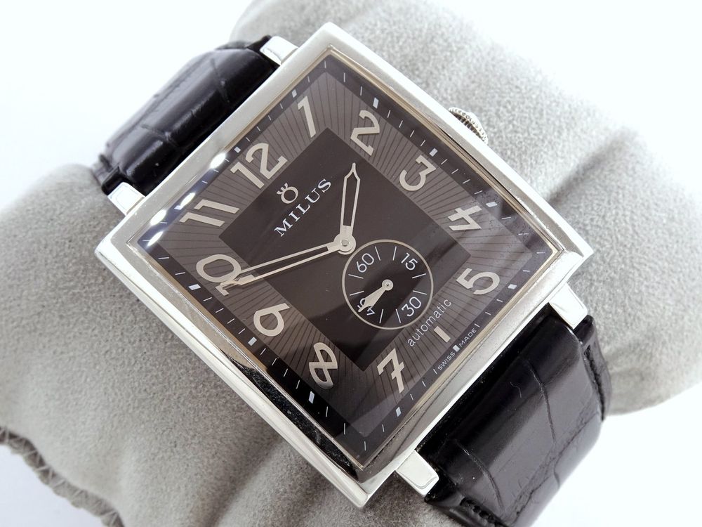 MILUS HERIOS SQUARE AUTOMATIK HERA-S01 EDELSTAHL HERRENUHR (Gebraucht ...