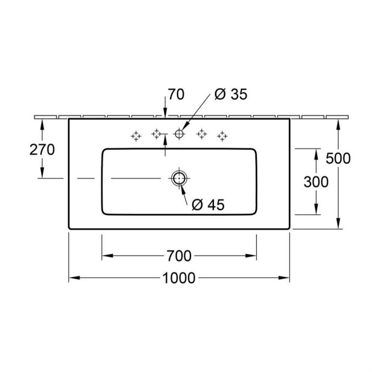 Waschtisch / Lavabo - Villeroy & Boch 100 x 50 cm (Neu und ...