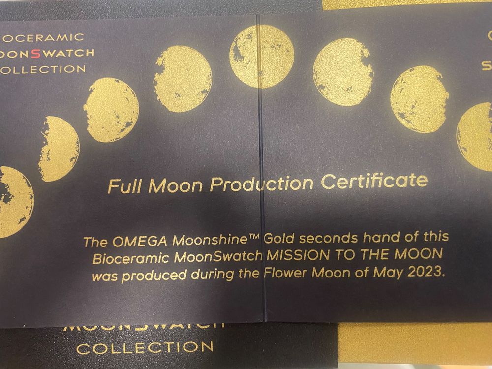 Moonswatch Full Moon Mai Edition golden floral Zeiger | Kaufen auf Ricardo