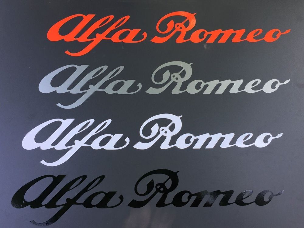 Alfa Romeo Aufkleber Sticker, weiss, 60x11.5cm ABVERKAUF | Kaufen auf ...