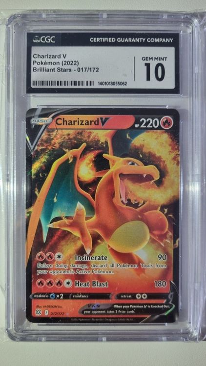 CGC 10 GEM MINT, Charizard V, 2022 Brilliant Stars 017/172 | Kaufen auf ...