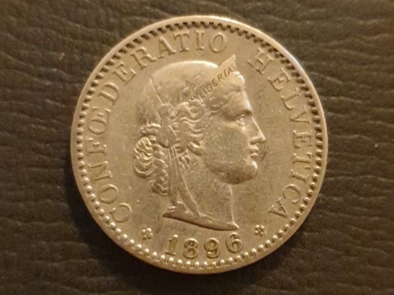 20 Rappen 1896 Tolle Erhaltung!! (Gebraucht) in Biel/Bienne für CHF 19.5 – mit Lieferung auf ...