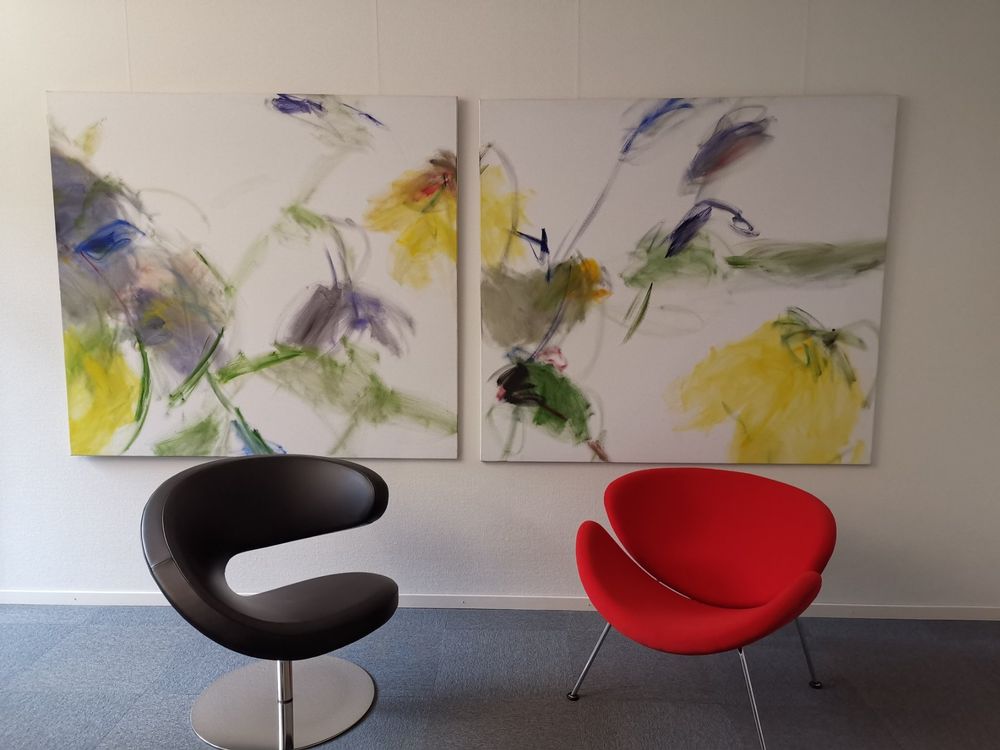 Wunderschönes Blumenbild doppelt (Diptychon) | Kaufen auf Ricardo