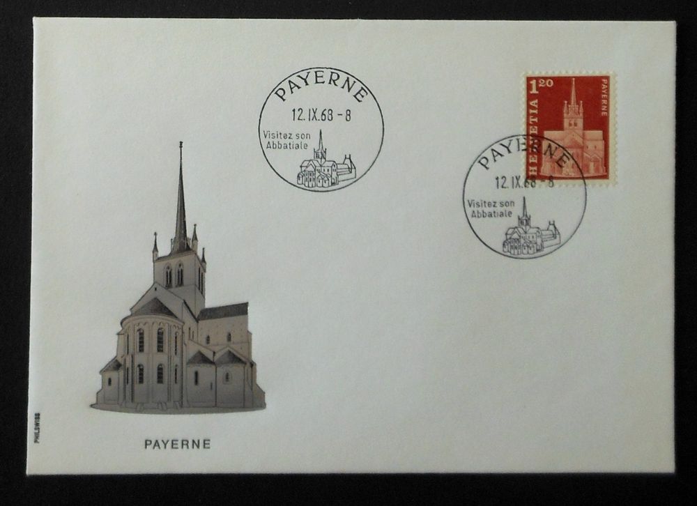 PROPAGANDE 1968 PAYERNE FDC MONUMENT HISTORIQUE (D'occasion) à Lausanne ...