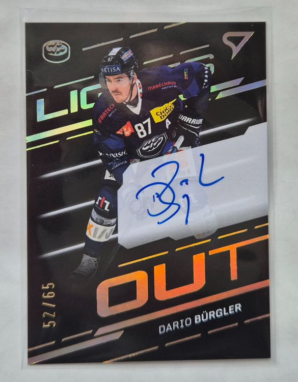 Dario Bürgler Lights Out Card, Ambri 52/65 (Neu (gemäss Beschreibung ...