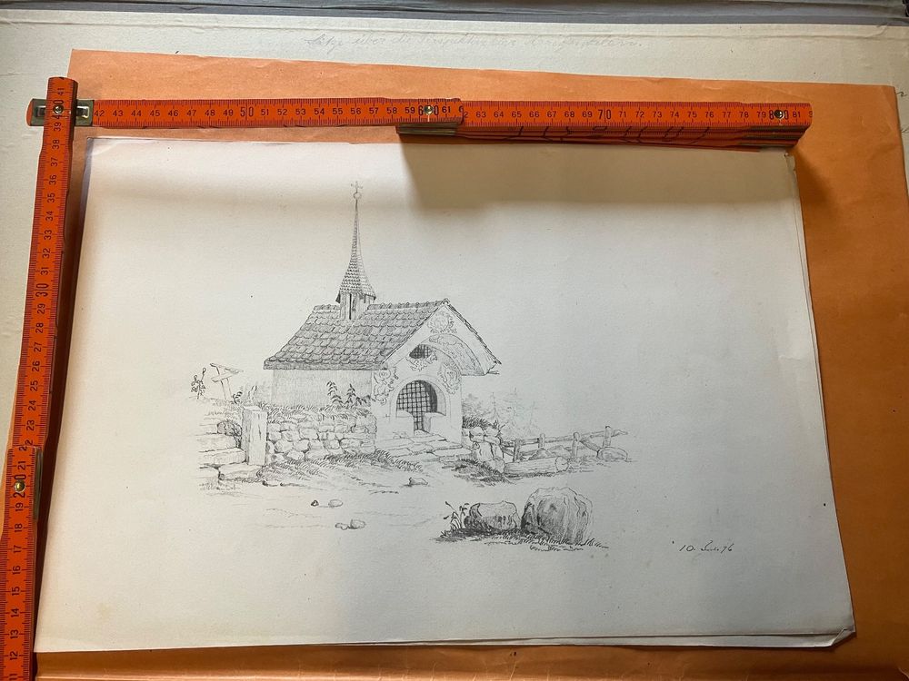 Antike originale Zeichnung, signiert | Kaufen auf Ricardo