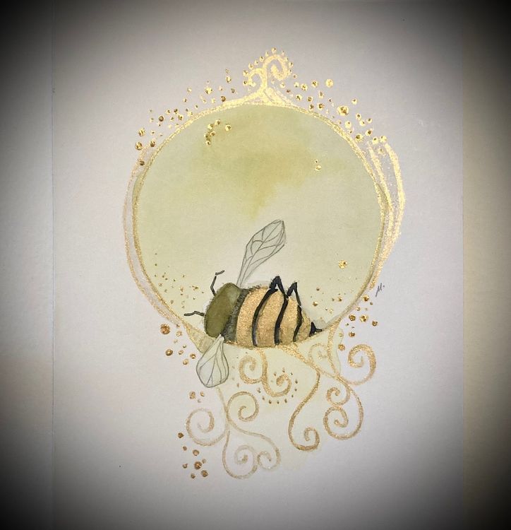 Biene Aquarell Bild (Neu und originalverpackt) in Zürich für CHF 39 – mit Lieferung auf Ricardo ...