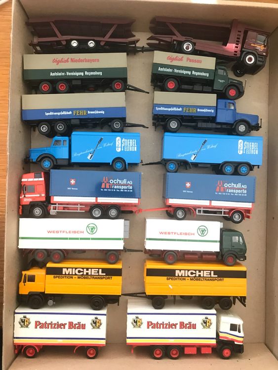 8x LKW mit Anhänger Sammlung mit Schweizer Modellen (Gebraucht) in ...