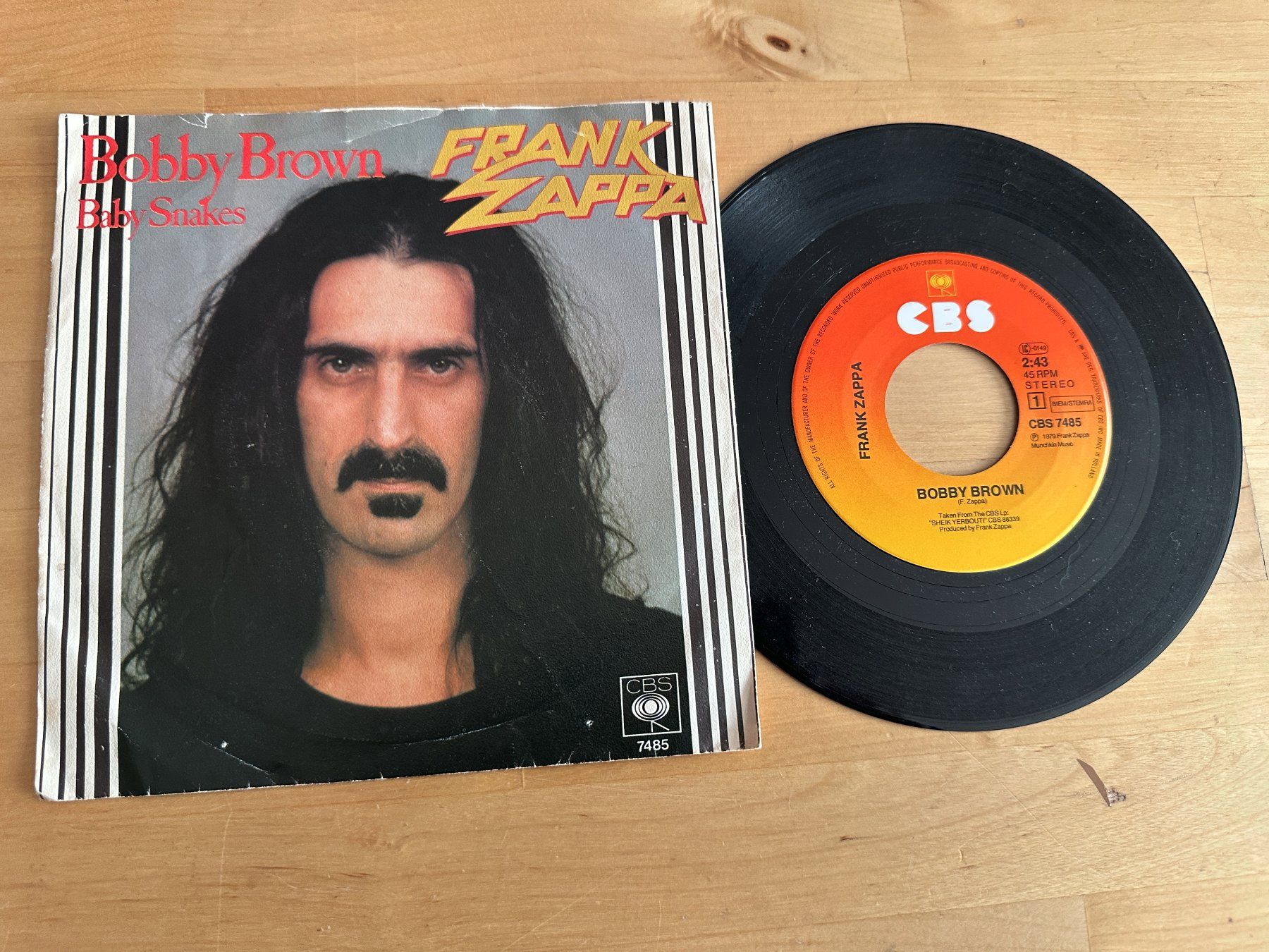 FRANK ZAPPA Kult Hit Bobby Brown Single 70's Top Progressvie (Gebraucht ...