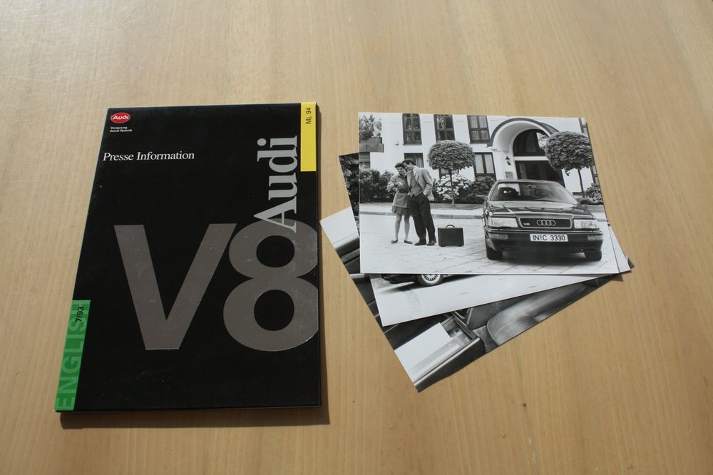 Audi V8 Pressemappe/Fotos 7/1993 (Gebraucht) in Wikon für CHF 14 – mit ...